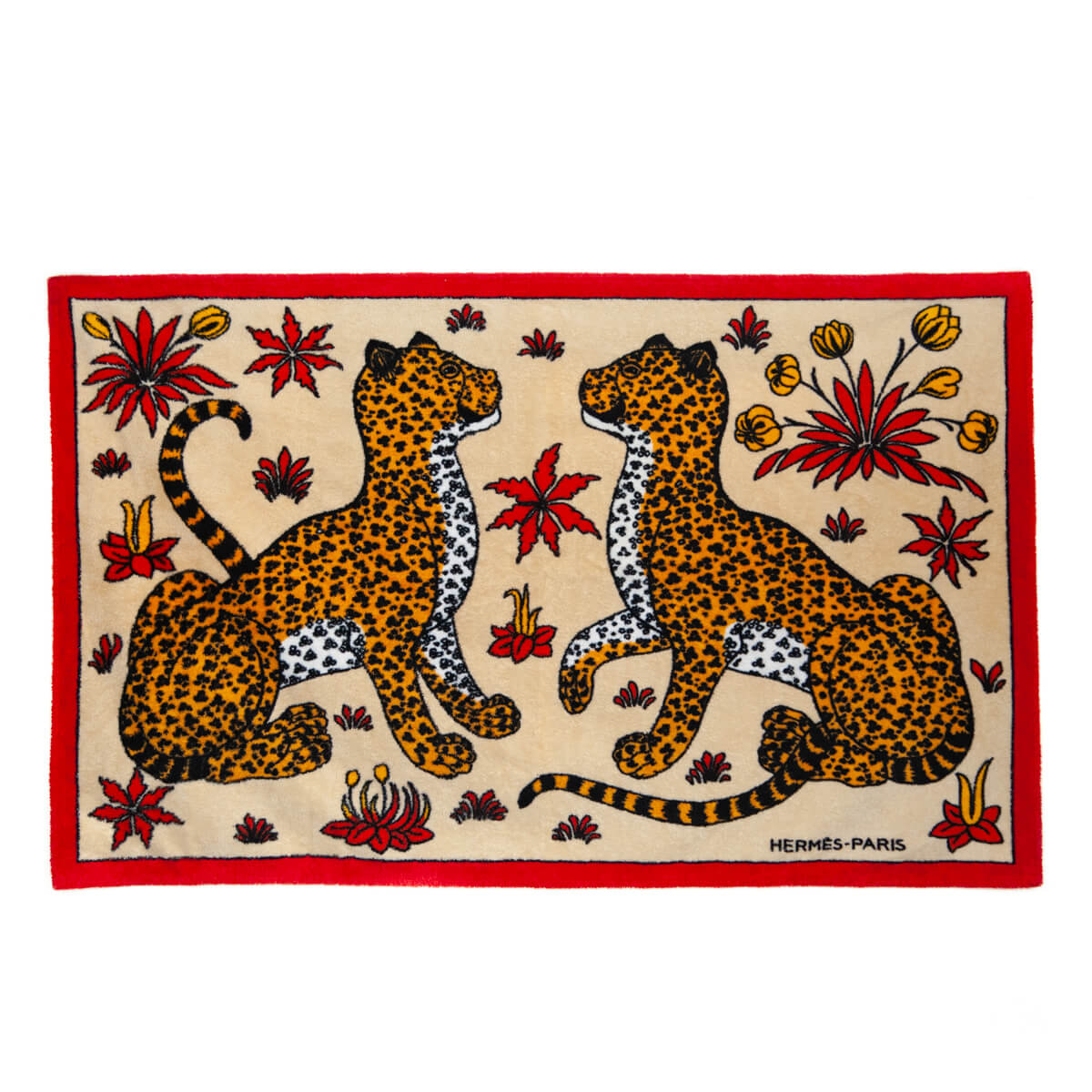 Hermes Red Leopards Beach Towel - Hermes Preloved – Love that Bag etc - Preowned Designer Fashions