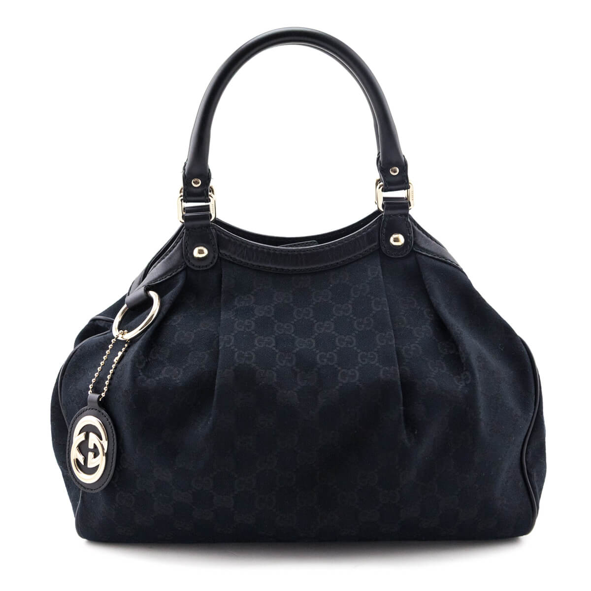 Gucci Black Canvas GG Medium Sukey - Preloved Gucci Canada – Love that ...