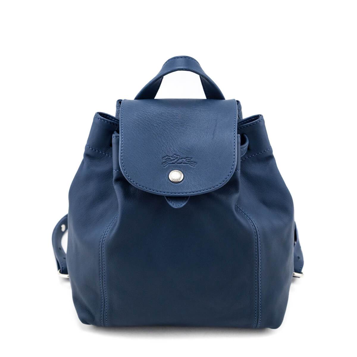 Longchamp Blue Leather Backpack - preloved Longchamp Canada